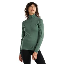 Icebreaker Merino 200 Oasis Thermo-Langarmshirt mit halblangem Reißverschluss - Frau - Sage - Größe S