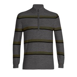 Icebreaker Merino Waypoint Half Zip Pullover - Mann - Gritstone Heather/loden - Größe L