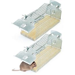 Silberkraft Lebendfalle Lebendfalle für Mäuse aus Draht