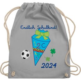 Shirtracer Turnbeutel Endlich Schulkind 2024 Fußball