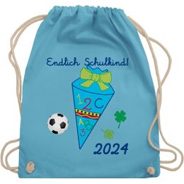 Shirtracer Turnbeutel Endlich Schulkind 2024 Fußball