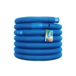 Monzana Poolschlauch, 10m Ø 38mm blau flexibel mit Muffen Schwimmbadschlauch Pumpenschlauch