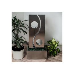 Köhko Zimmerbrunnen "YIN Yang" mit LED Rund ca. Ø 48 CM Springbrunnen mit Becken