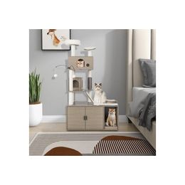 Costway Kratzbaum, Katzentoilette Sisal mit Rampe