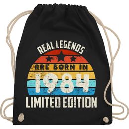 Shirtracer Turnbeutel Real Legends are born in 1984 Limited Edition Vintage Vierzigster