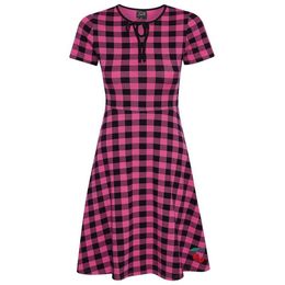 Pussy Deluxe A-Linien-Kleid Back to 1955 pink checkered