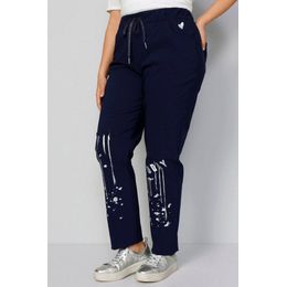 MIAMODA Schlupfhose Joggpants Druck vorne Elastikbund