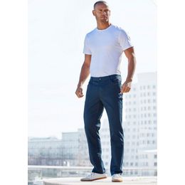 John Devin 5-Pocket-Hose regular-fit, Chinohose aus elastischer Baumwoll-Qualität, blau