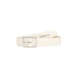 Calvin Klein Ledergürtel SLIM SQUARE BUCKLE BELT 2.0, beige