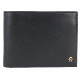 Aigner Daily Basis Geldbörse Leder 11 cm schwarz