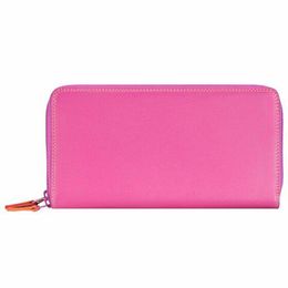 mywalit Large Double Zip Around Purse Geldbörse Leder 18 cm sangria multi