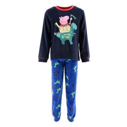 Peppa Pig Schlafanzug Peppa Wutz Mädchen Pyjama langarm Nachtwäsche (2 tlg) Nicki Stoff