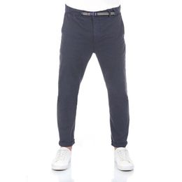 Riverso Chinohose Herren Stoffhose RIVMalte Slim Fit Stretch Freizeithose mit Gürtel