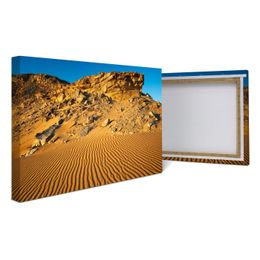 wandmotiv24 Leinwandbild Goldene Wüste
