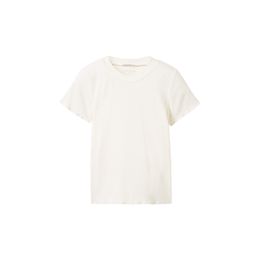 Tom Tailor Mädchen T-Shirt mit LENZING(TM) ECOVERO(TM), weiß, Uni, Gr. 104/110