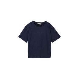 Tom Tailor Denim Damen Basic T-Shirt, blau, Uni, Gr. S