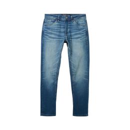 Tom Tailor Herren Regular Tapered Jeans mit recycelter Baumwolle, blau, Uni, Gr. 32/36