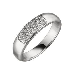 Schmuck Krone Silberring Ring Damenring mit 19 Zirkonia weiß aus 925 Silber 5mm breit Fingerschmuck
