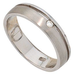 Schmuck Krone Silberring Ring Damenring Diamant Brillant 925 Silber rhodiniert teilmattiert Silberring