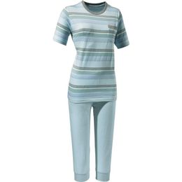 REDBEST Pyjama Damen-Schlafanzug Single-Jersey Streifen