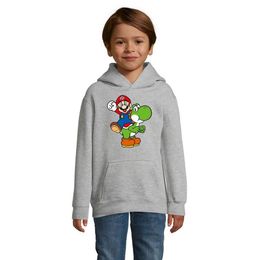 Blondie & Brownie Blondie & Brownie Hoodie Kinder Yoshi & Mario Konsole Super Retro Luigi mit Kaputze