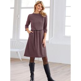 Heine Jerseykleid Heine, rosa|schwarz