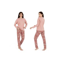 LOREZA Schlafanzug Schlafanzug Pyjama langarm- Spring