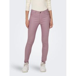 Jacqueline de Yong Lederimitathose Skinny Jeans Leder Optik High Waist Stretch Coated Denim Pants (1-tlg) 3358 in Rosa
