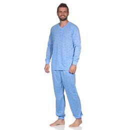 EloModa Pyjama Herren Pyjama Set Shirt & Hose Schlaf-Anzug Nachthemd