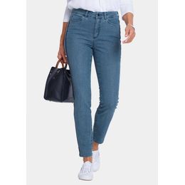 GOLDNER Bequeme Jeans Angesagte Jeanshose mit farbenfrohem Galon