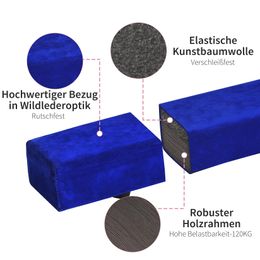 HOMCOM Schwebebalken mit EPE-Polsterung blau 210L x 10B x 6,5H cm