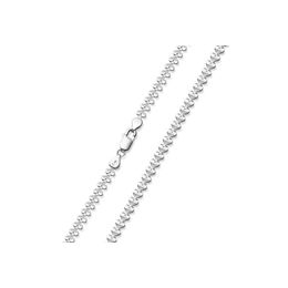 Materia Collier Damen Silber Herzkette 5mm breit 42-70cm K93