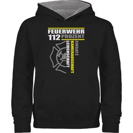 Shirtracer Hoodie Feuerwehr 112 Prozent