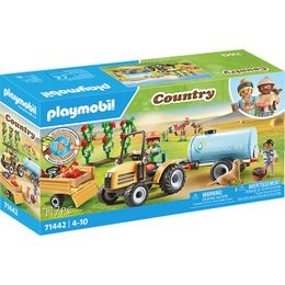 Playmobil 71442 Traktor m. Anhänger/Wassertank Spielset, Mehrfarbig
