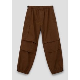 s.Oliver Stoffhose Loose: Cargo-Pants aus Baumwollmix angedeuteter Tunnelzug