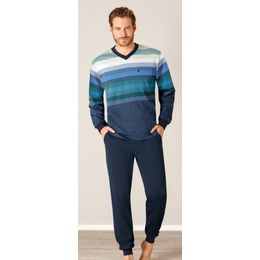 Hajo Schlafanzug Herren Pyjama mit langem Arm (2 tlg) Klima Komfort