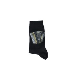 Musikboutique Freizeitsocken (1-Paar) schwarze Socken mit eingewebtem Akkordeon Gr. 39/42