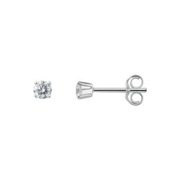 ONE ELEMENT Paar Ohrstecker 0.25 ct Diamant Brillant Ohrringe Ohrstecker aus 750 Weißgold, Damen Gold Schmuck, silberfarben