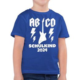Shirtracer T-Shirt AB CD Schulkind 2024 Gitarre Einschulung Junge Schulanfang Geschenke