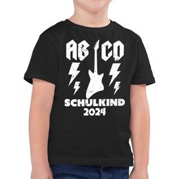 Shirtracer T-Shirt AB CD Schulkind 2024 Gitarre Einschulung Junge Schulanfang Geschenke