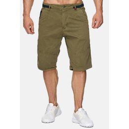 Max Men Chinoshorts Bermuda Shorts Capri 3/4 Hose Stretch (1-tlg) 1930 in Grün