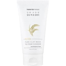 Thank You Farmer Gesicht Reinigung Rice Pure Clay Mask to Foam Cleanser