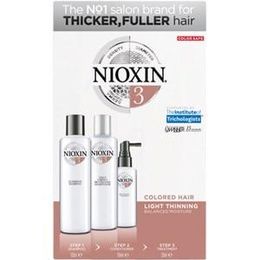 Nioxin Haarpflege System 3 Colored Hair Light Thinning3-Step-System Set Cleanser Shampoo 150 ml + Scalp Therapy Revitalizing Conditioner 150 ml + Scalp & Hair Treatment 40 ml