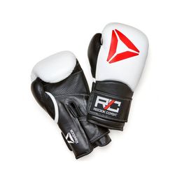 Reebok Boxhandschuhe Reebok Combat Leder-Boxhandschuhe Weiß/Schwarz