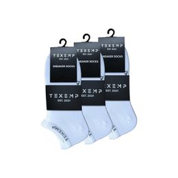 TEXEMP Sneakersocken 15 Paar Snekaer Socken Herren & Damen Baumwolle Sport Freizeit Kurz (Packung