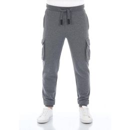 Riverso Sweathose Herren Trainigshose RIVLars Slim Fit Jogginghose mit Cargotaschen