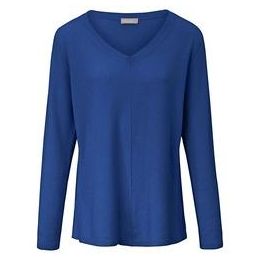 V-Pullover aus 100% Premium-Kaschmir include blau, 48