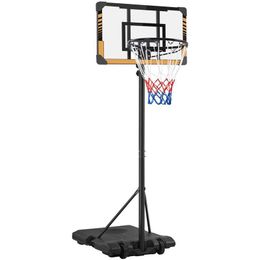 Yaheetech Höhenverstellbarer Basketballständer, Basketballkorb mit Rollen, Mobile Basketballanlage mit Wasser oder Sand Befüllbar, Korbanlage für