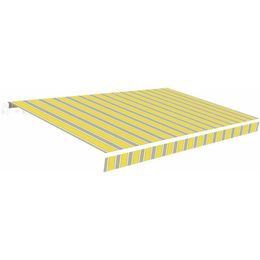 Polyester Gewebe in gelb, grau und weinrot gestreift für Markise 4x2,5m