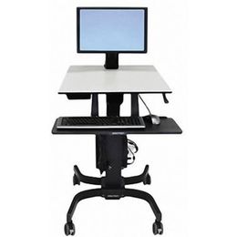 Ergotron WorkFit-C 1fach Mobiler Sitz-/Steh-PC-Arbeitsplatz 25,4 cm (10) - 61,0 cm (24) Schwarz, Grau Höhenverstellbar, Tastaturablage, Neigbar, Rotierbar